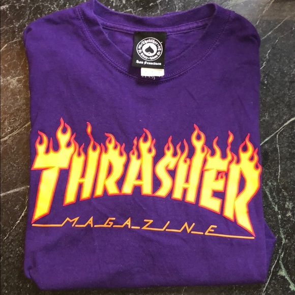 Tops | Medium Purple Trasher Tshirt | Poshmark